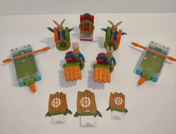 Toys | Peter Rabbit Mcdonalds Happy Meal Toys 7 Pieces 1 Rings 6 ...